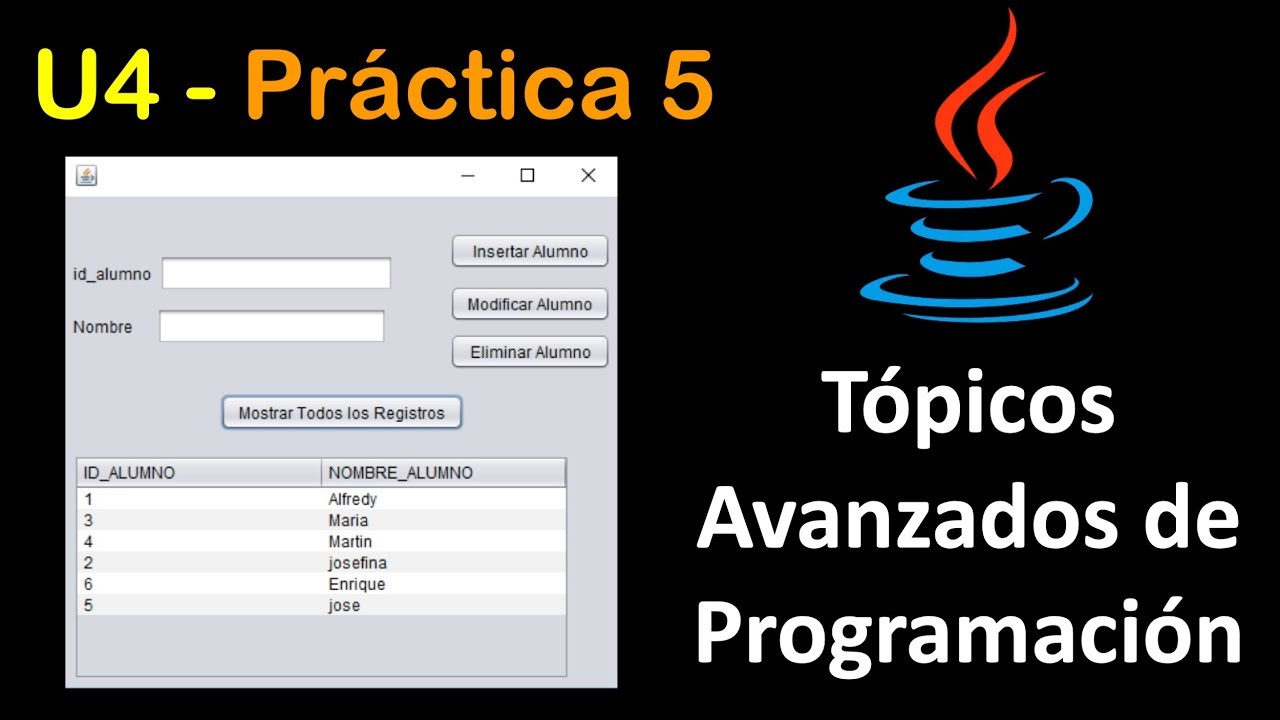 U4 - Practica 5 - Tópicos Avanzados de Programación. - YouTube