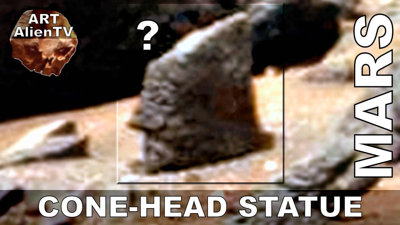 CONE-HEAD STATUE on MARS. In Official NASA Image. ArtAlienTV - YouTube