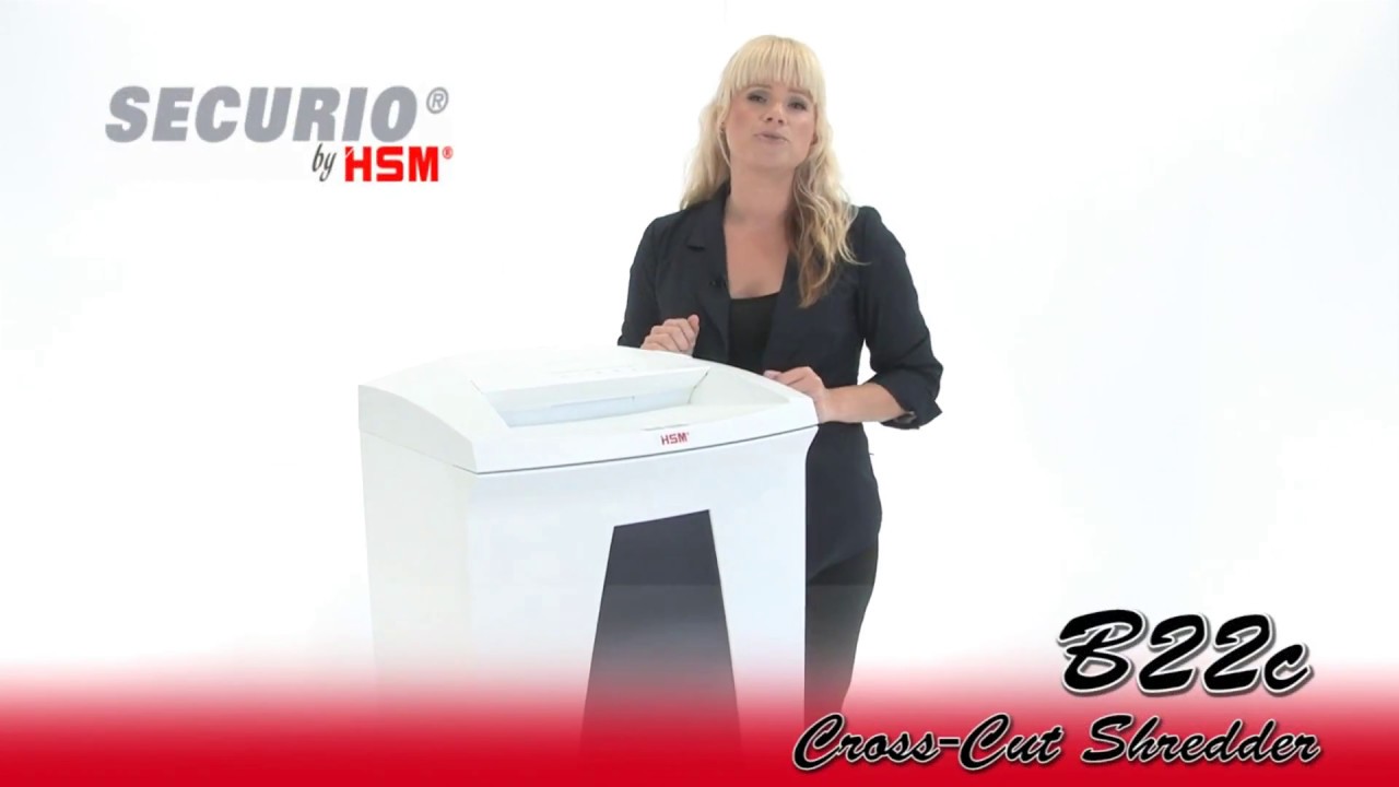 HSM Securio B22c Cross-Cut Shredder - YouTube