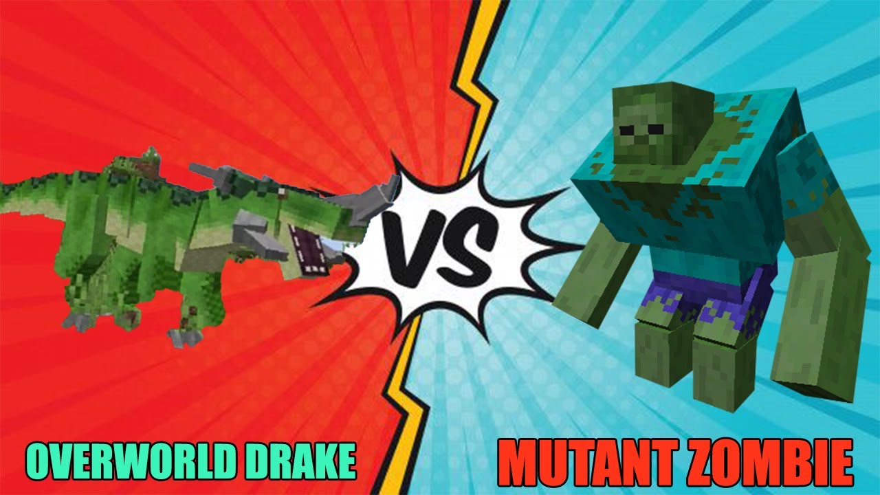 MUTANT ZOMBIE VS OVERWORLD DRAKE FIGHT IN MINECRAFT|MINECRAFT MOB ...