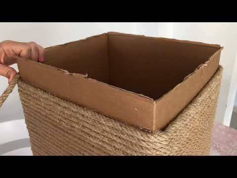 DIY // HALAT İPLE ÇOK AMAÇLI DEKORATİF KUTU YAPIMI  // Halat iple neler yapılır? 
