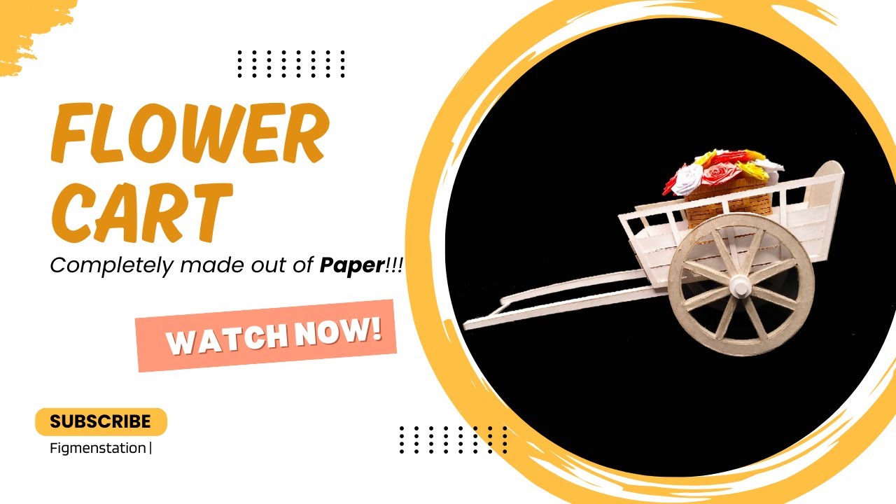 How to make Flower Cart with Paper - YouTube