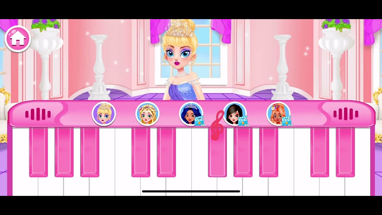 Disney Princess Piano Game The Little Sunshine Kids Kiboomers - YouTube