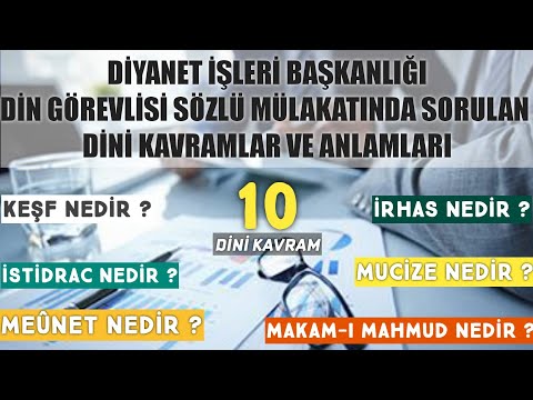 D.İ.B DİN GÖREVLİSİ SÖZLÜ MÜLAKATINDA SORULAN DİNİ KAVRAMLAR VE ANLAMLARI 📑