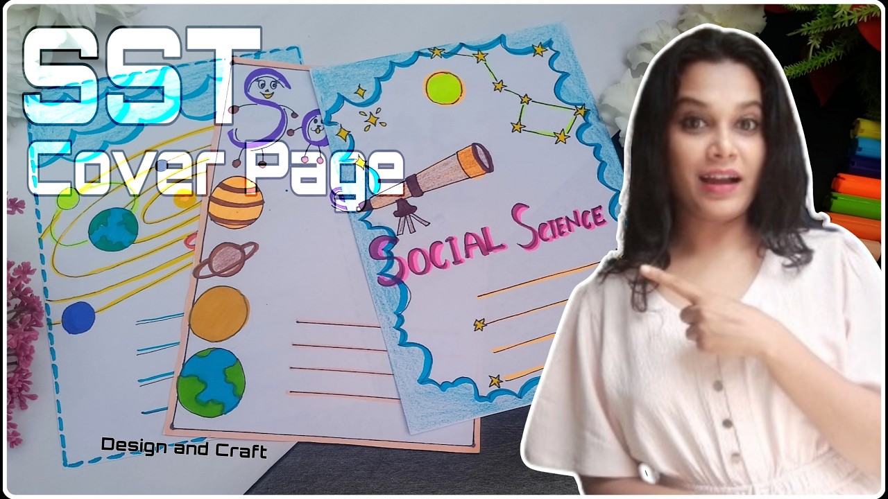Social Science Notebook Front Page Design | Border Design for SST ...
