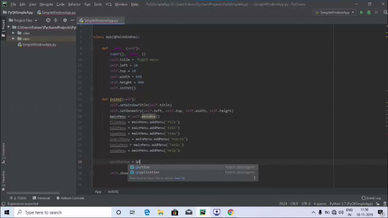 Pyqt5 Grid Layout Qgridlayout Class Youtube