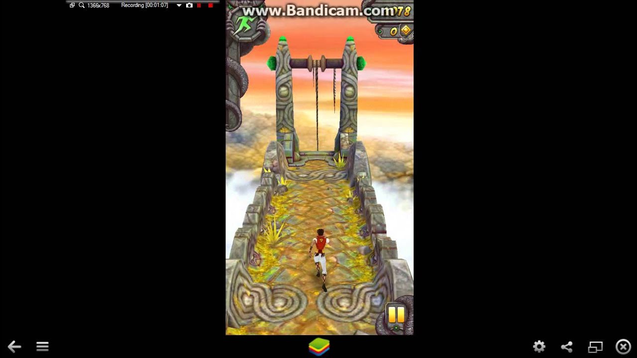 how to tilt in temple run 1 and 2 on pc - YouTube
