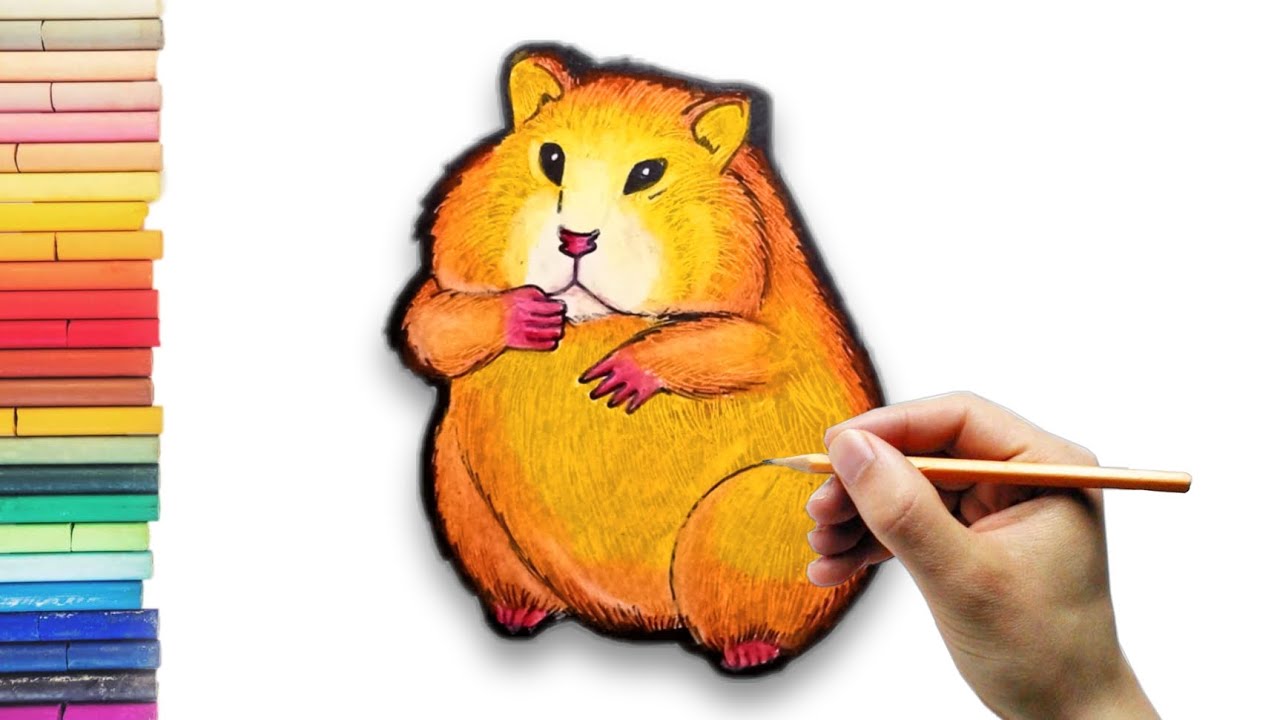 HOW TO DRAW HAMSTER | SLIK TEGNER DU HAMSTER | ENKEL TEGNING - YouTube