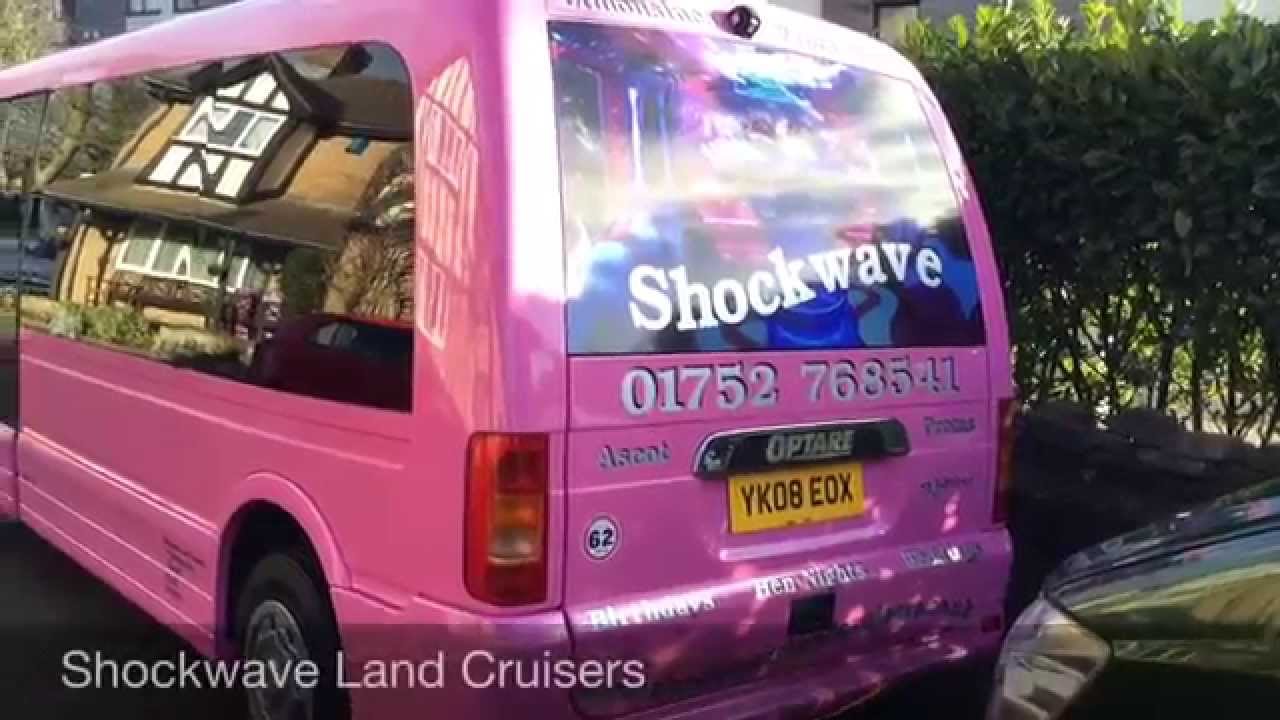 Pink Limo Bus Plymouth - YouTube