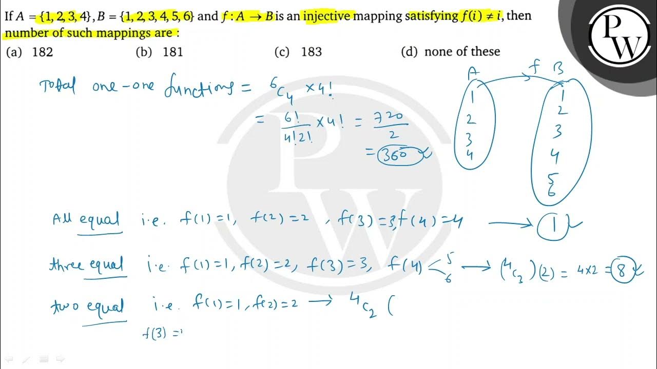 If \( A=\{1,2,3,4\}, B=\{1,2,3,4,5,6\} \) and \( f: A \rightarrow B \) is an injective mapping s ...