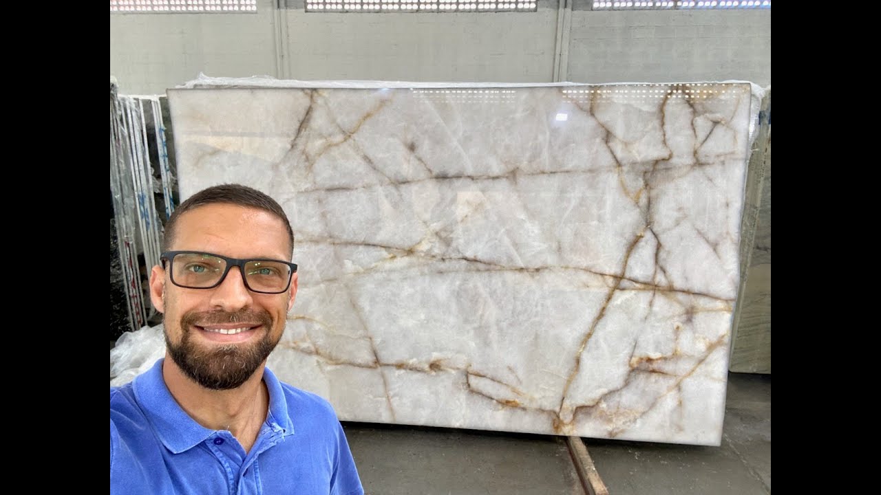 Cristallo Gold quartzite block# 11020 - YouTube