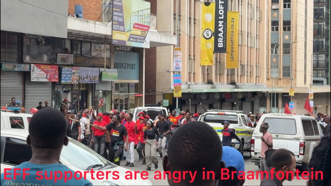 EFF members are angry because Julius Malema was sentenced to 5years ...