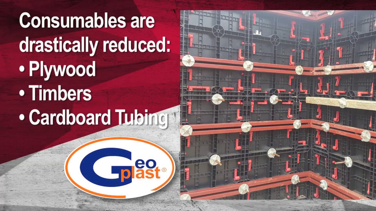 Geoplast Modular Plastic Formwork Systems from Allcon Group - YouTube