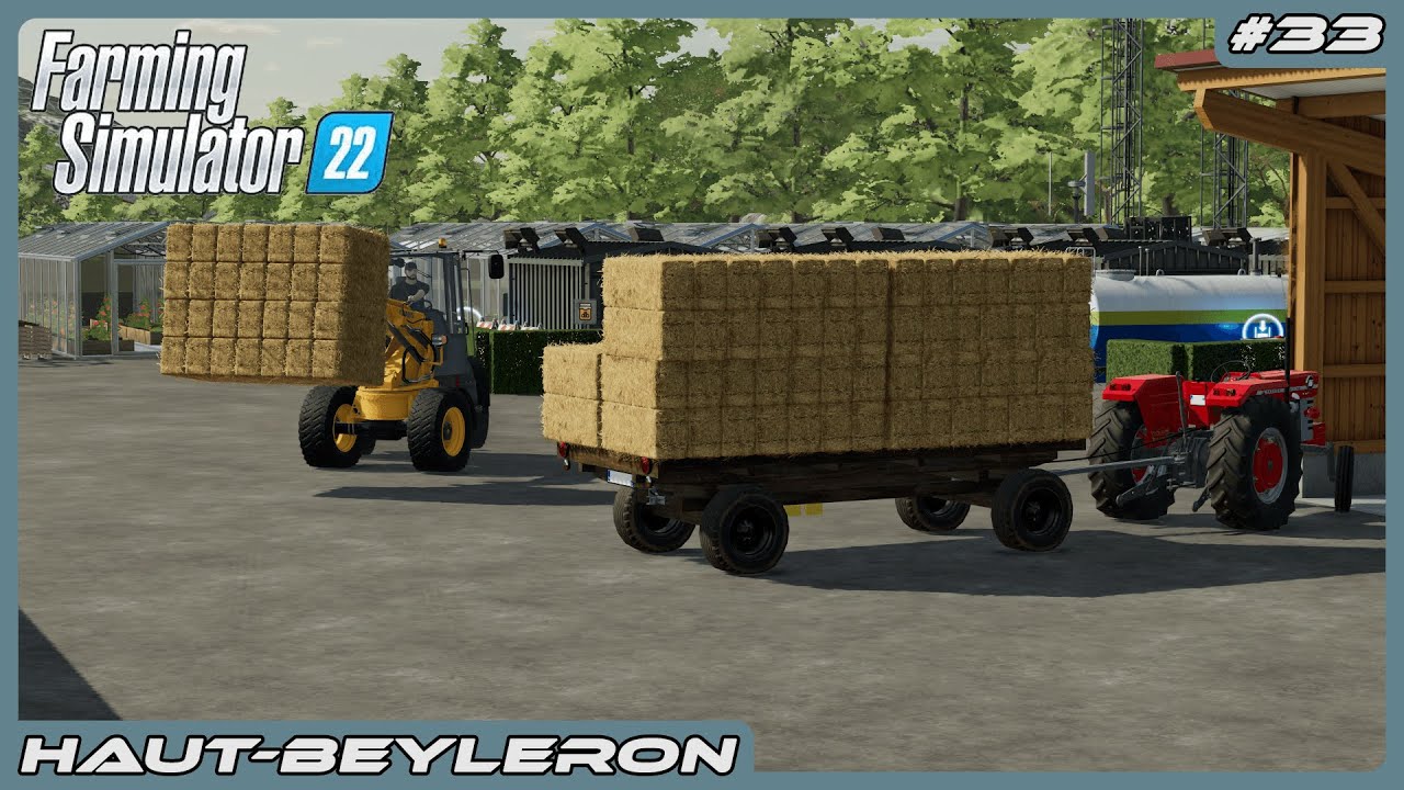 Packing small straw bales with Arcusin Multipack D14 | Haut-Beyleron ...