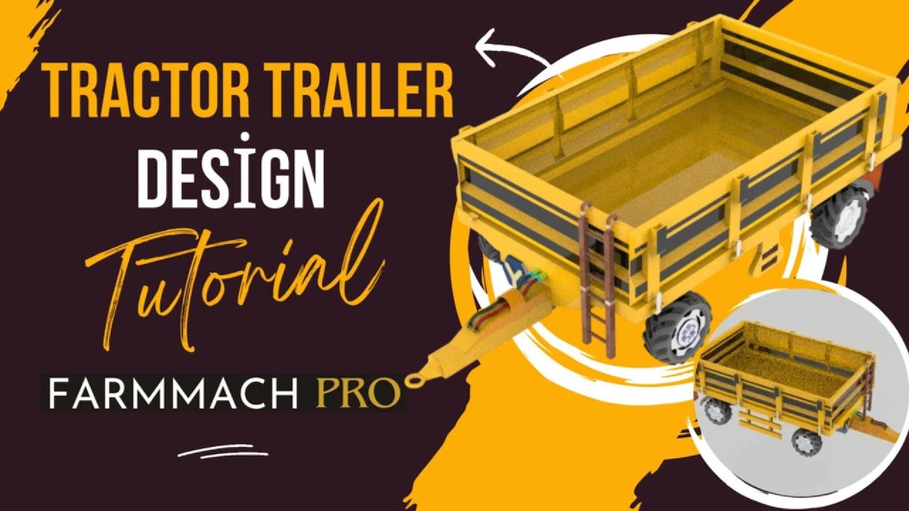 Powerful Tractor Trailer CAD Design 🚜 | Heavy Duty Agricultural Trailer ...