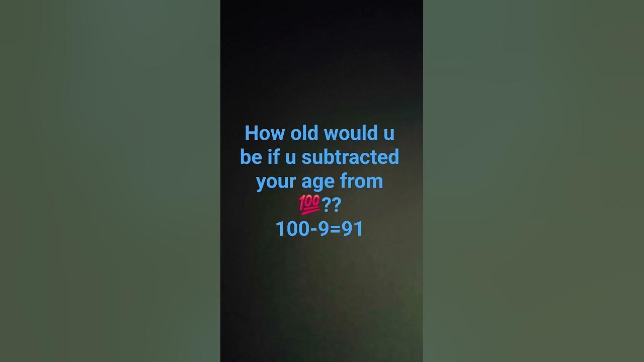 100-9=91 - YouTube