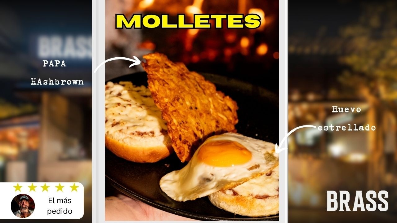 🍳El DESAYUNO MÁS PEDIDO en BRASS CANCÚN | MOLLETES - YouTube