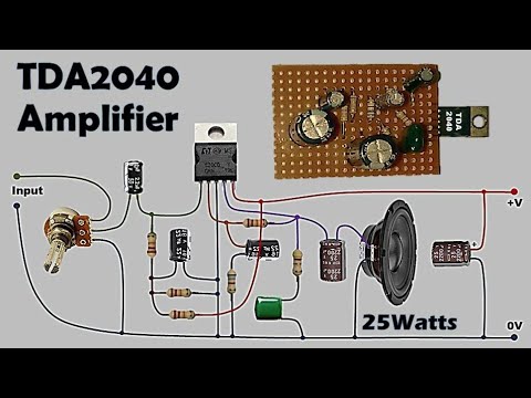 TDA2040 Amplifier Circuit - YouTube