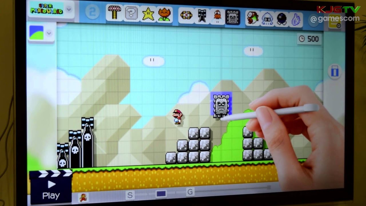 Mario Maker - Build your own Level / gamescom Gameplay - YouTube