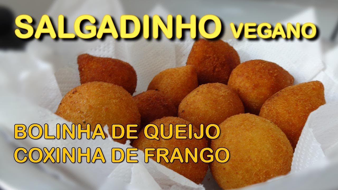 Bolinha de queijo e Coxinha de frango VEGetariANOS | Receitas por Fran ...