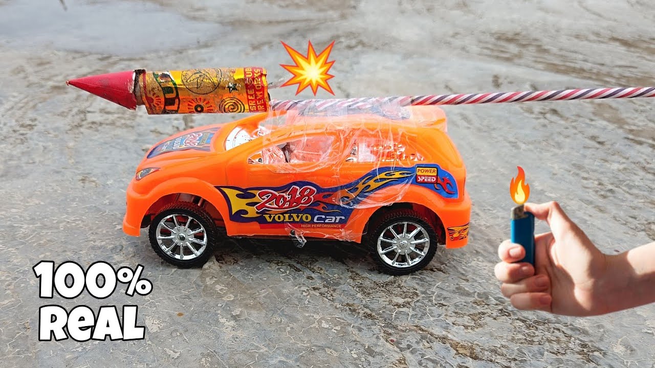 Can a Rocket Power a Car | Rocket Vs Car | XXL Rocket With Toy Car ...