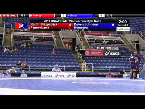 Cadet Women 95 - Kaitlin Fitzpatrick (PA) vs. Devyn Johnson (MN) - YouTube