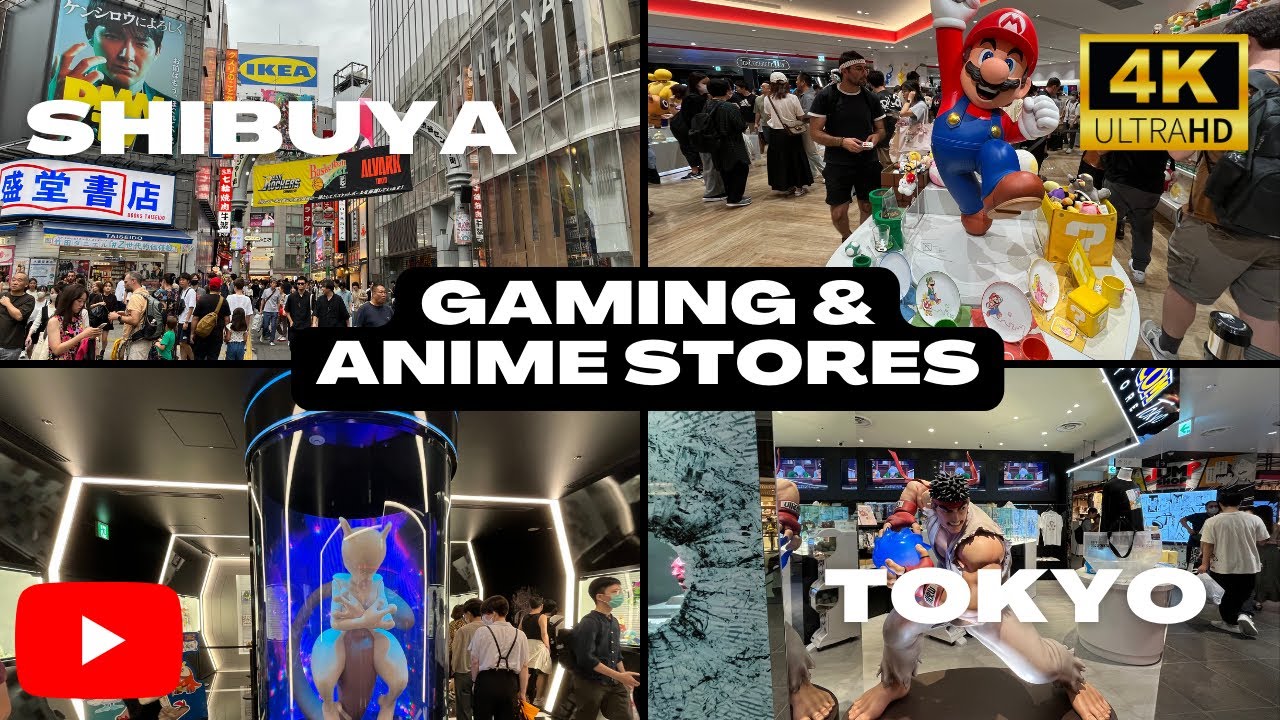 [4K HDR] Tokyo anime & gaming store | Visiting Nintendo Store, Pokemon ...
