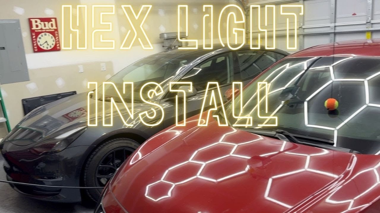 Full Install Hexagon Garage Lights From Existing Light Fixture - YouTube
