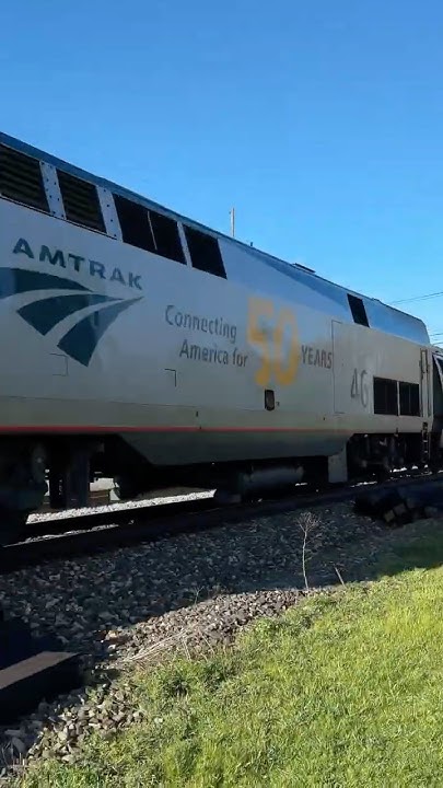 Amtrak 46 (Connecting America for 50 Years) leads AMTK 281. Rochester NY 5/1/2024 #railfan # ...