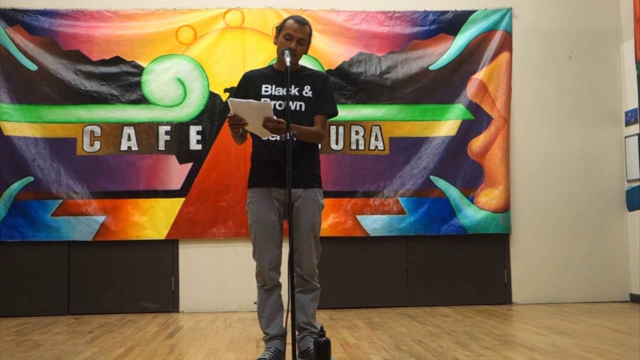 For Brown Boys by Alejandro - Cafe Cultura's 9/9/16 Open Mic - YouTube