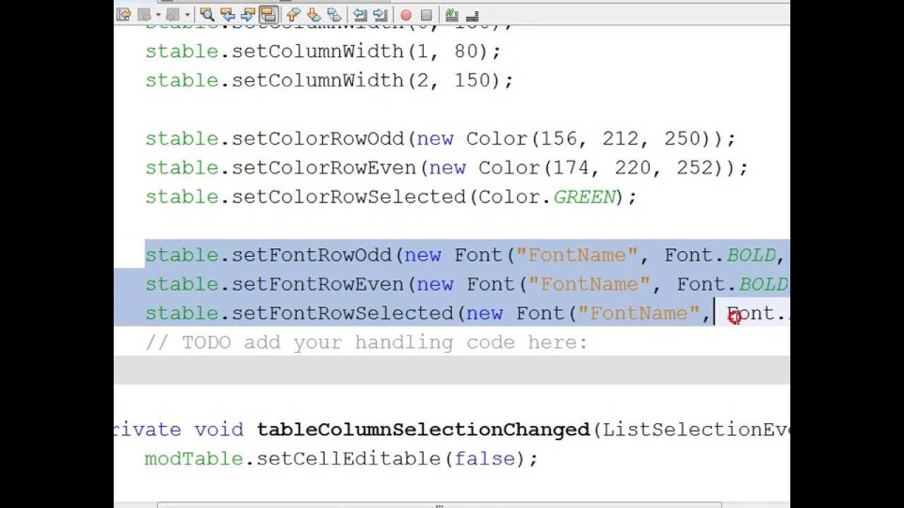 JAVA #32 SH6 homework Customize JTable with Font - YouTube