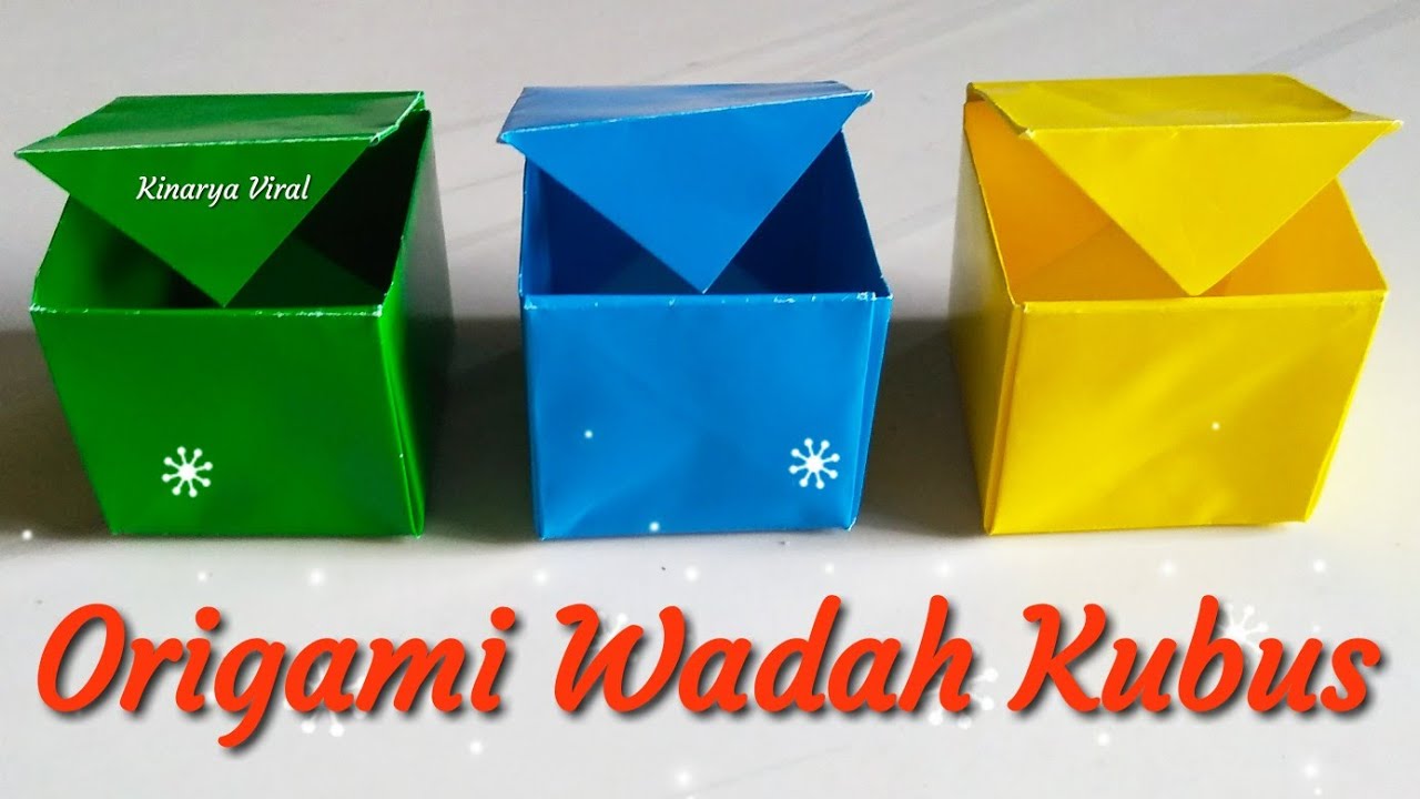 Origami Wadah Kubus - YouTube