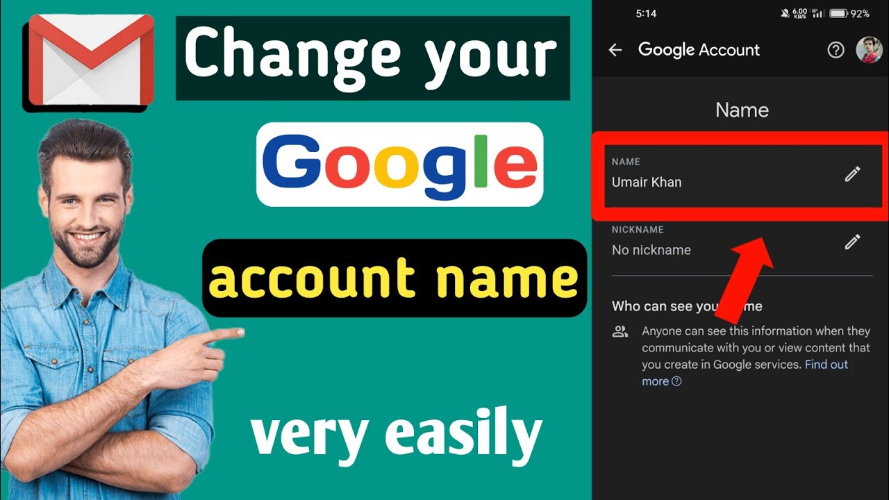 How To Change Gmail id or Google Account Name Easy & Fast 2024 - YouTube