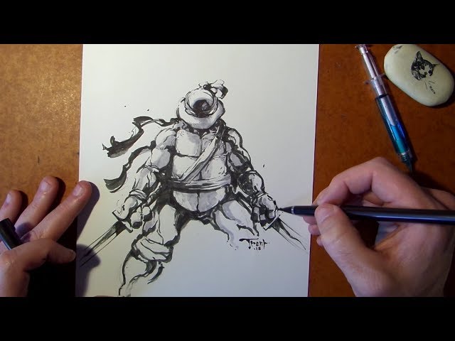 Ninja Turtles Ink Drawings