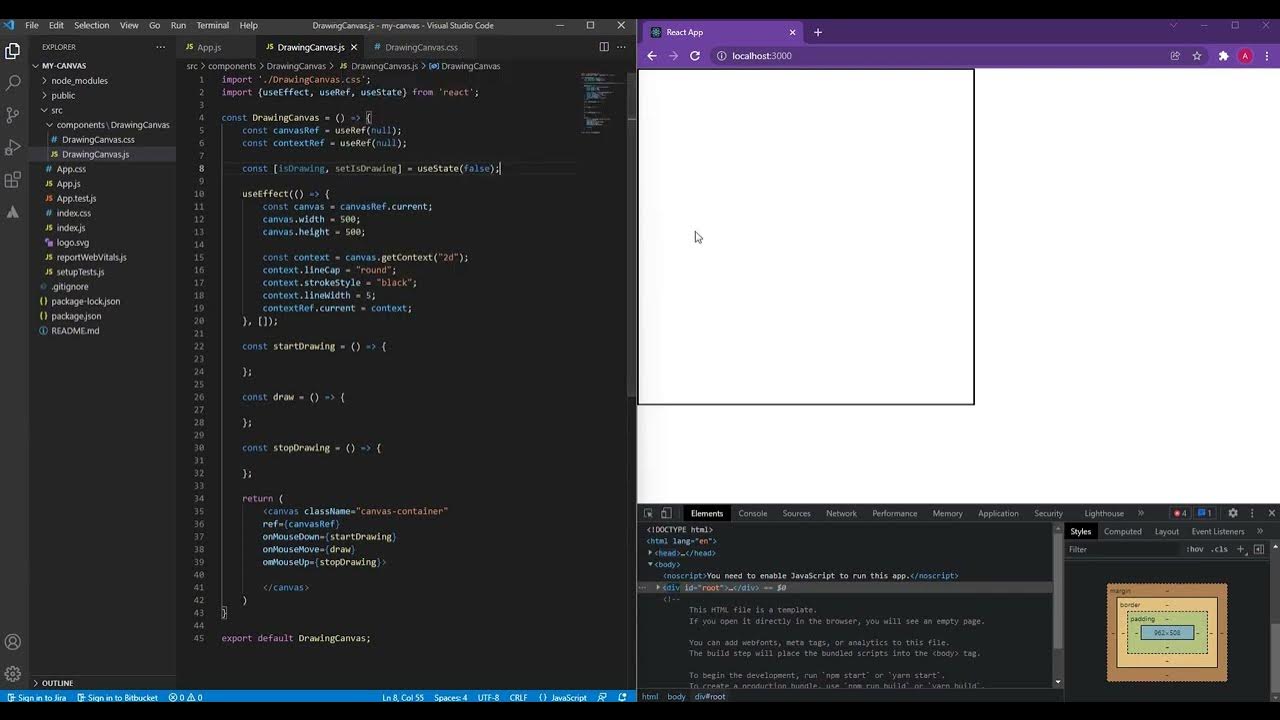 Drawing on HTML 5 Canvas | Canvas API | React js - YouTube