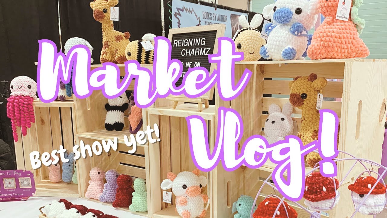 My Best Craft Market! | Crochet Market Vlog | Displays and Market ...
