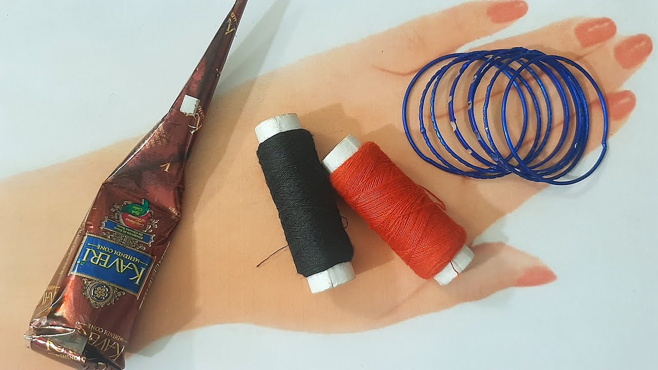 Simple Mehendi Thread Tricks Short - YouTube