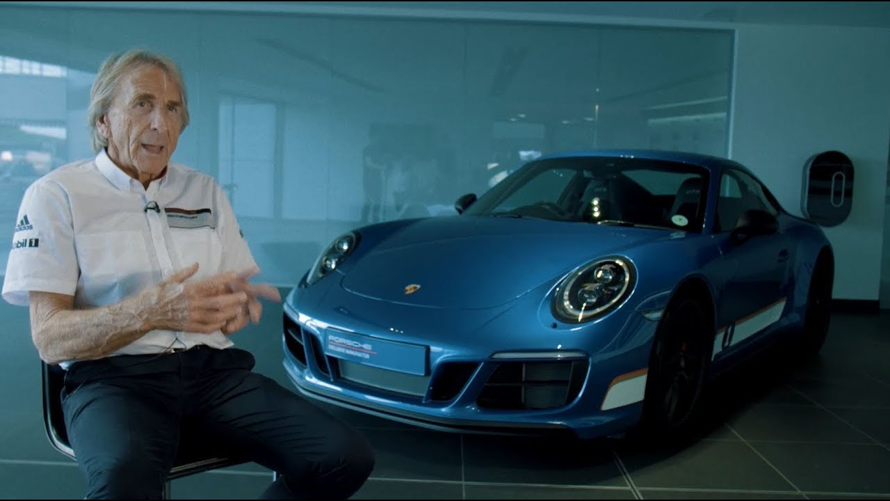 Derek Bell meets his British Legends Edition 911 Carrera 4 GTS - YouTube