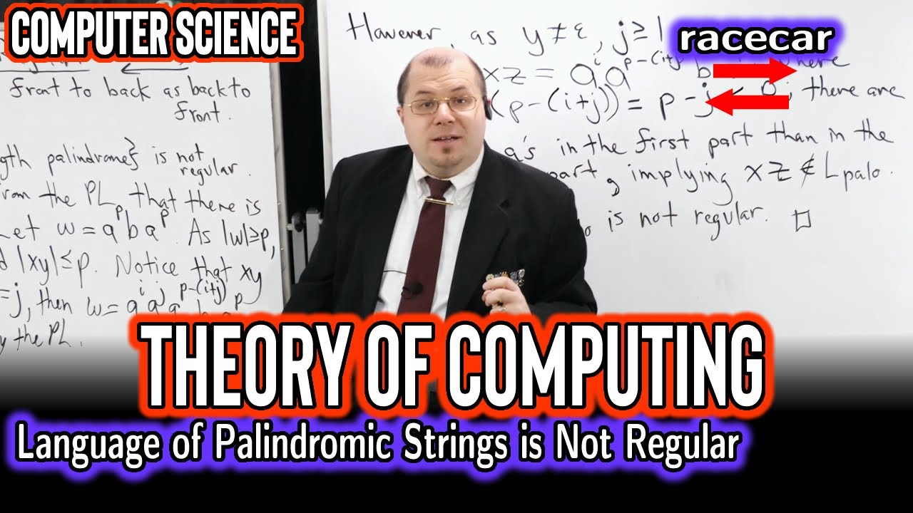 Language Of Palindromic Strings Is Not Regular Theory Of Computing 2659