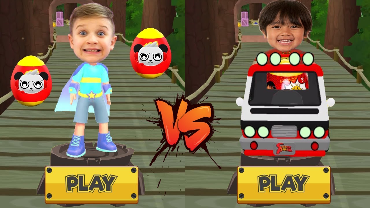 Tag with Ryan vs Diana Pet Dash - Diana's Brother vs Ryan with Combo Panda Car - Gameplay - YouTube