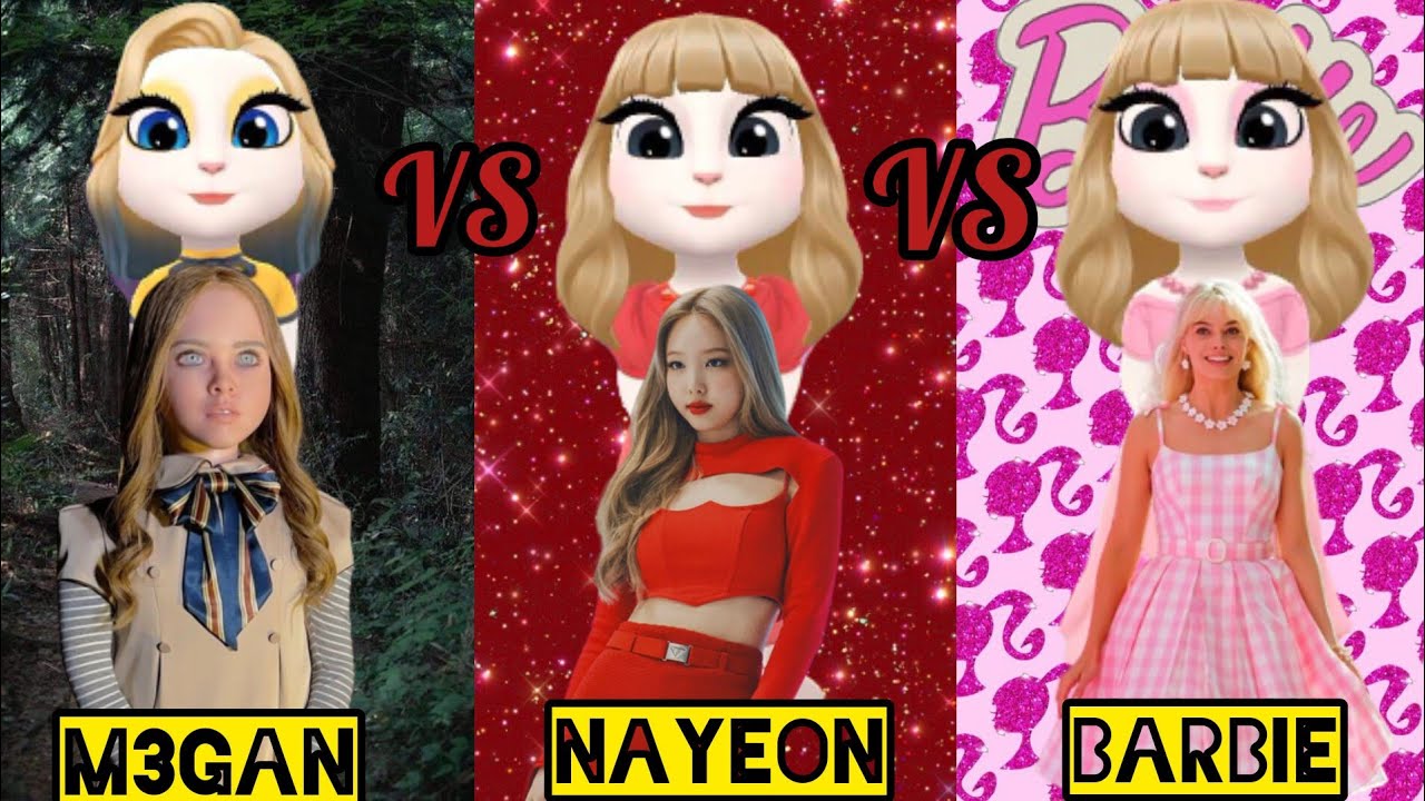 My talking Angela 2|M3gan vS Nayeon vS Barbie|Cosplay - YouTube