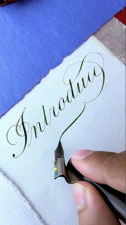 Introduction to #calligraphy - YouTube