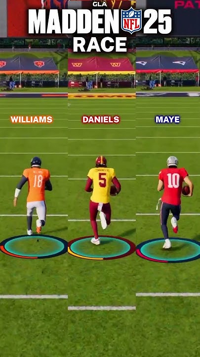 Caleb Williams vs. Jayden Daniels vs. Drake Maye Race | Madden 25 PS5 - YouTube