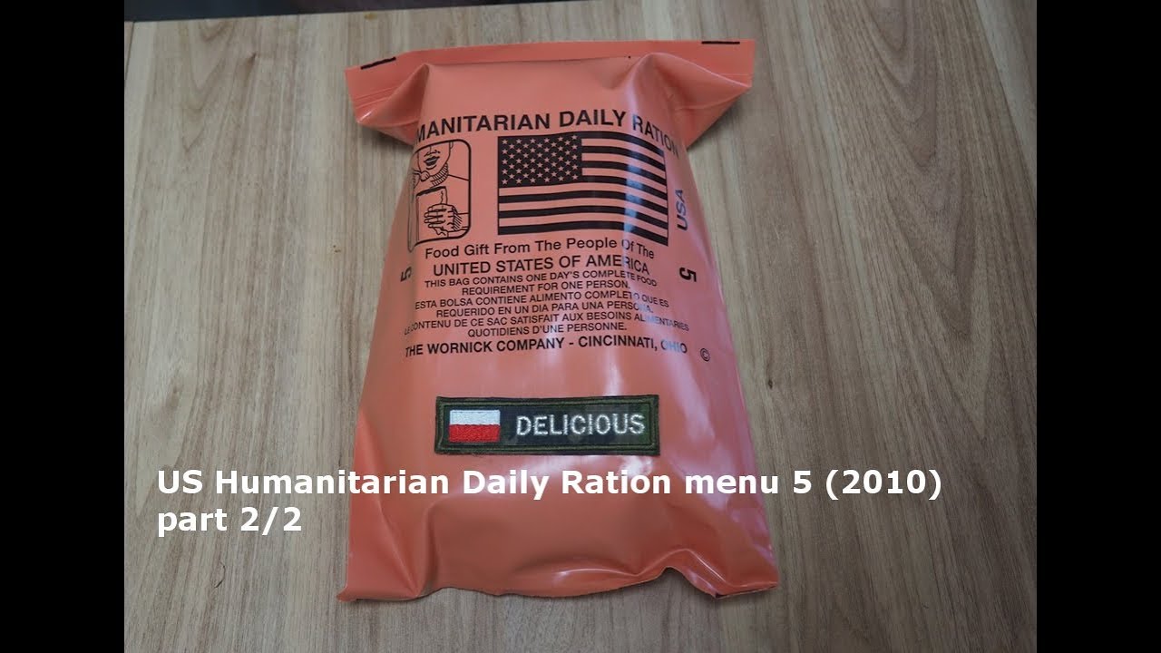 Humanitarian Daily Ration HDR menu 5 (2010) - part 2/2 - YouTube