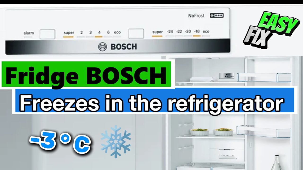BOSCH SIEMENS NO Frost Fridge Freezing in the refrigerator compartment ...