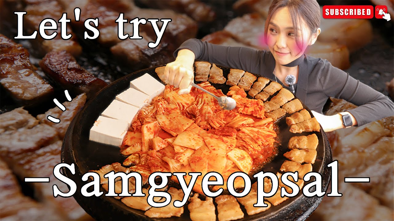 [ENG/JPN/CHN Sub] Let's try Kimchi Samgyeopsal(Korean BBQ) in ...