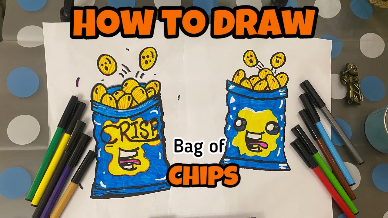 How to Draw a Bag of Chips: Snack Art Masterclass! - YouTube