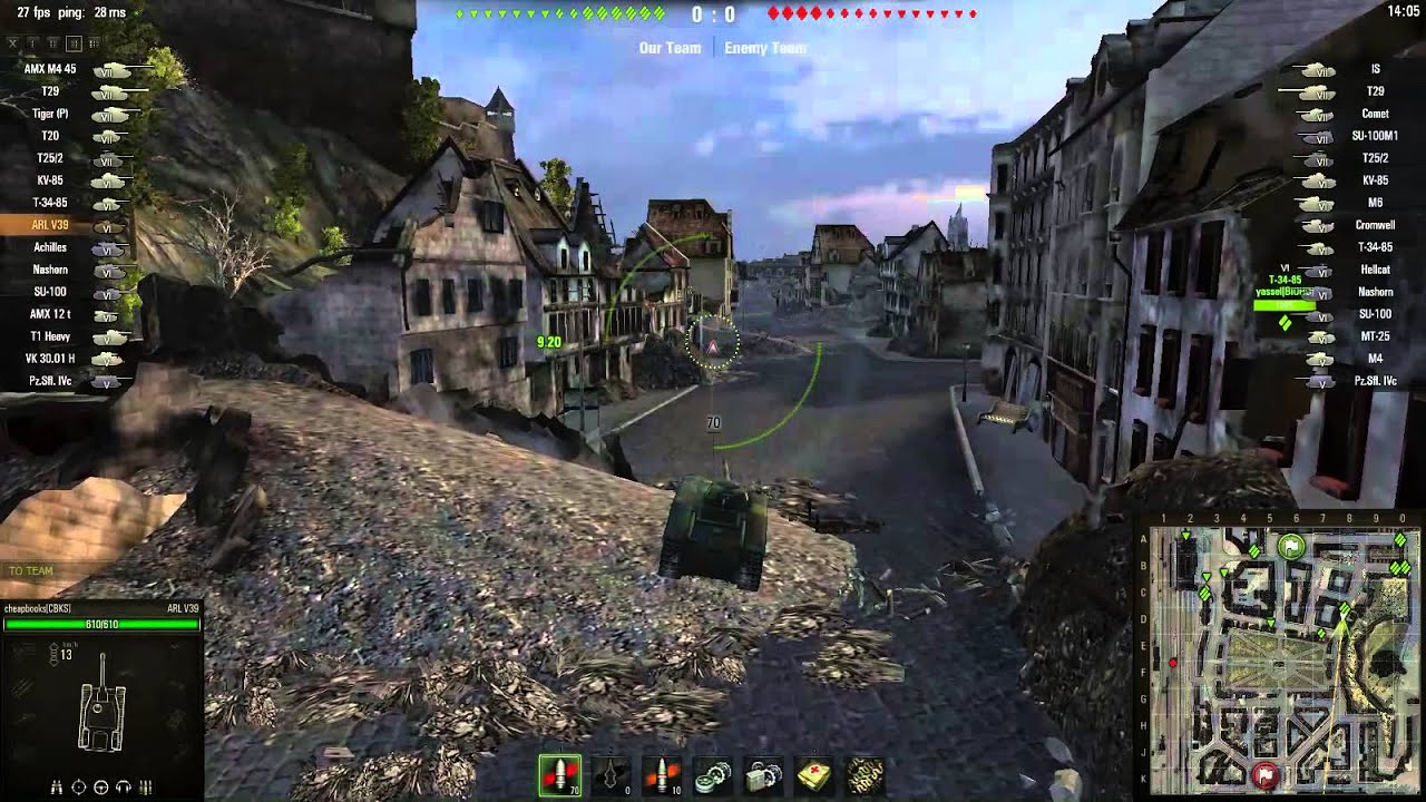 World of Tanks - ARL V39 - Himmelsdorf - Quick Death - YouTube