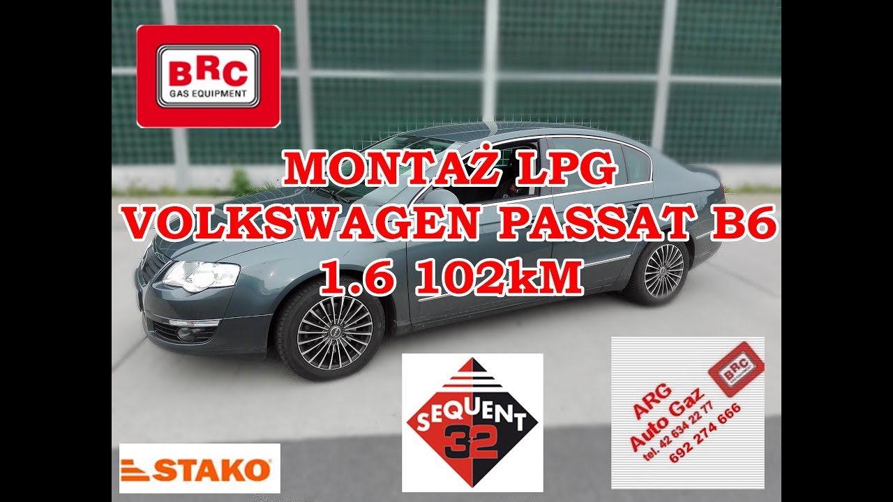 Volkswagen Passat B6 1.6 montaż LPG Sequent 32 OBD BRC od ARG Auto Gaz ...