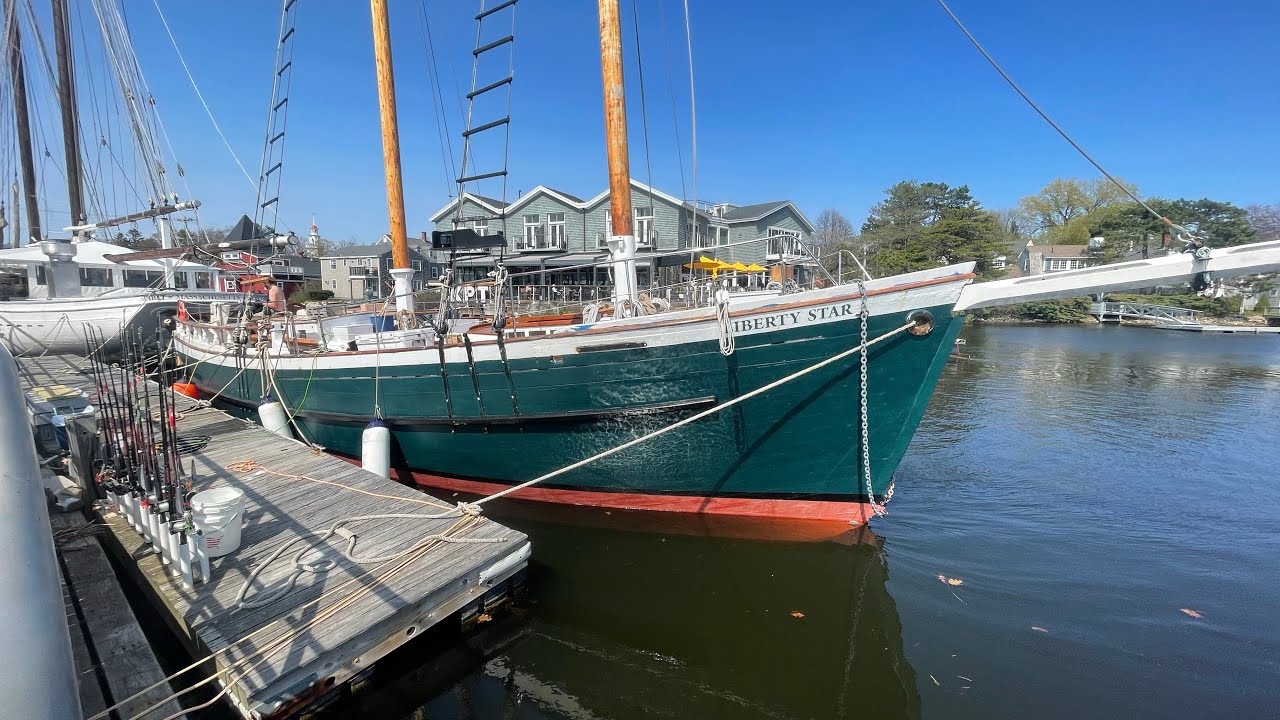 Getting the Ship Wet: launching the Schooner Liberty Star 2023 - YouTube